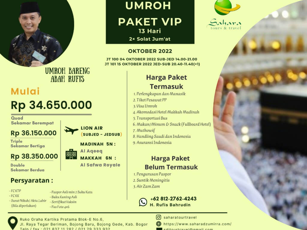 JT - UMRAH PREMIUM 4 OKTOBER 2022