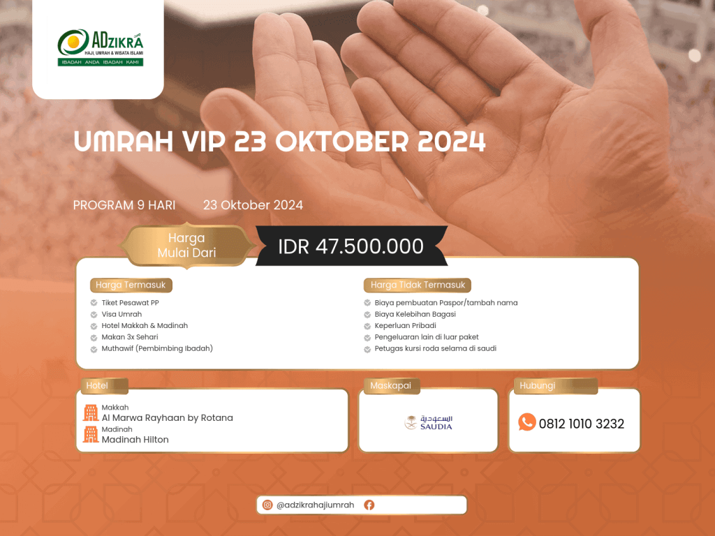 UMRAH VIP 23 OKTOBER 2024
