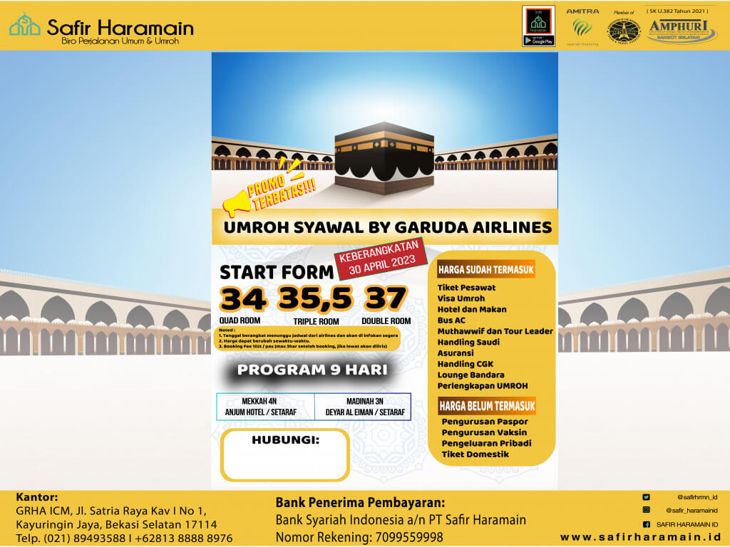 Umroh Syawal By Garuda Airlines