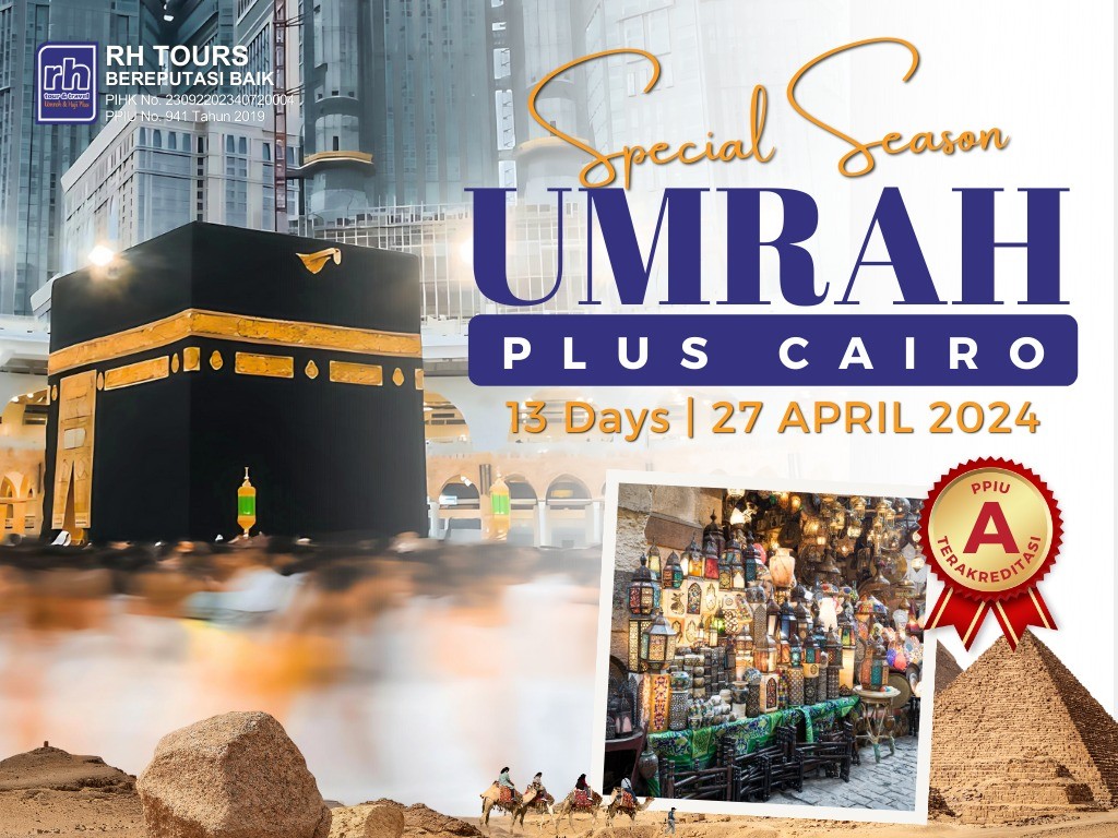 UMRAH PLUS CAIRO 13D - 27 APRIL 2024