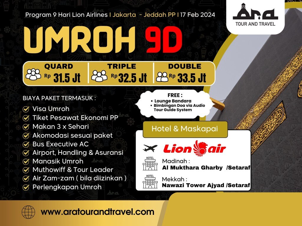 UMROH LION AIR 9D JKT JED 17 FEB 2024