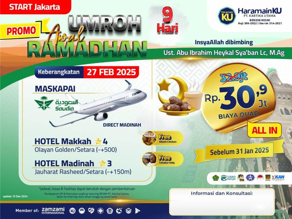 Umroh Awal Ramadhan - 27 Februari 2025