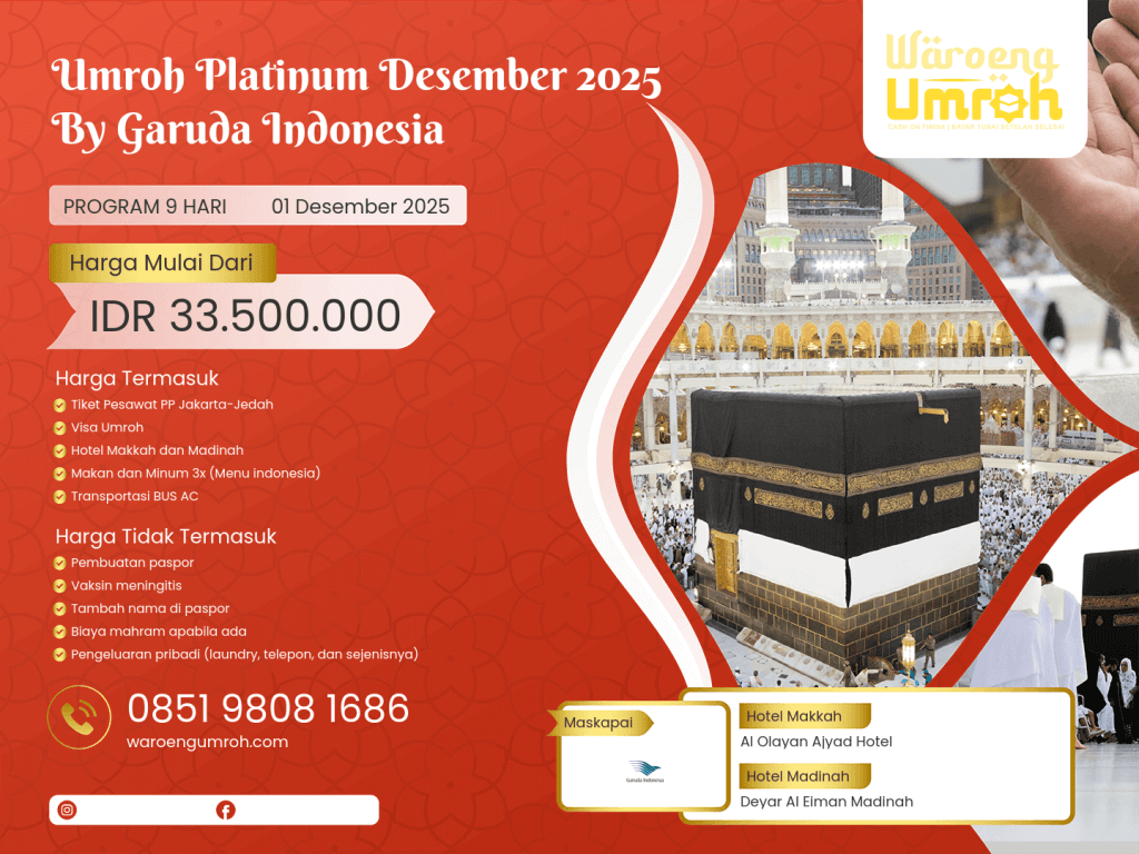 Umroh Platinum Desember 2025 by Garuda Indonesia