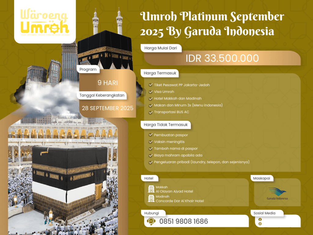 Umroh Platinum September 2025 by Garuda Indonesia